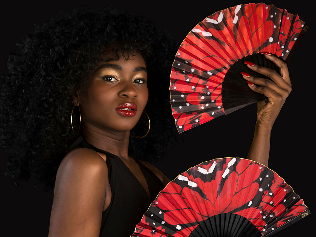Red Papillion Hand-fan – Khu Khu